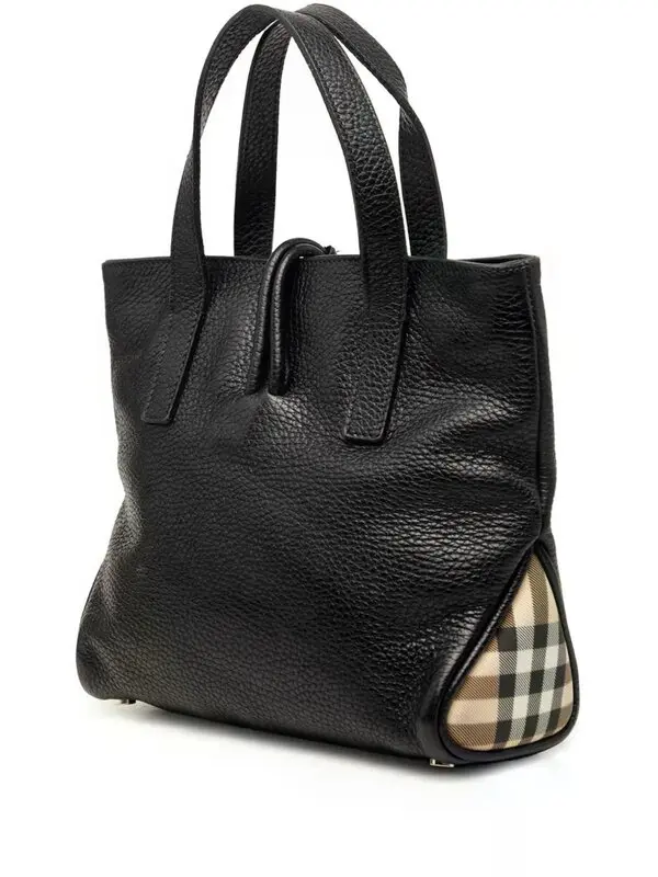 Burberry Grainy Calfskin Horn Toggle Tote Bag
