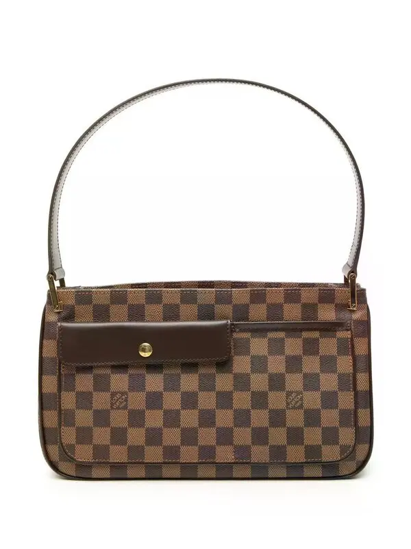 LOUIS VUITTON Damier Ebene Aubagne Shoulder Bag - Brown