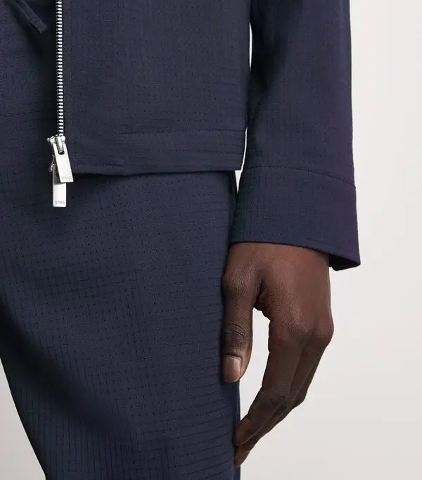 BOSS Wool-blend Zip-up Bomber Jacket