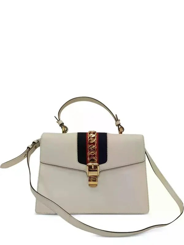 Gucci Sylvie Web Stripe Handbag - Neutrals