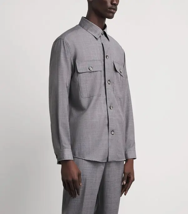 BOSS Linen-blend Overshirt