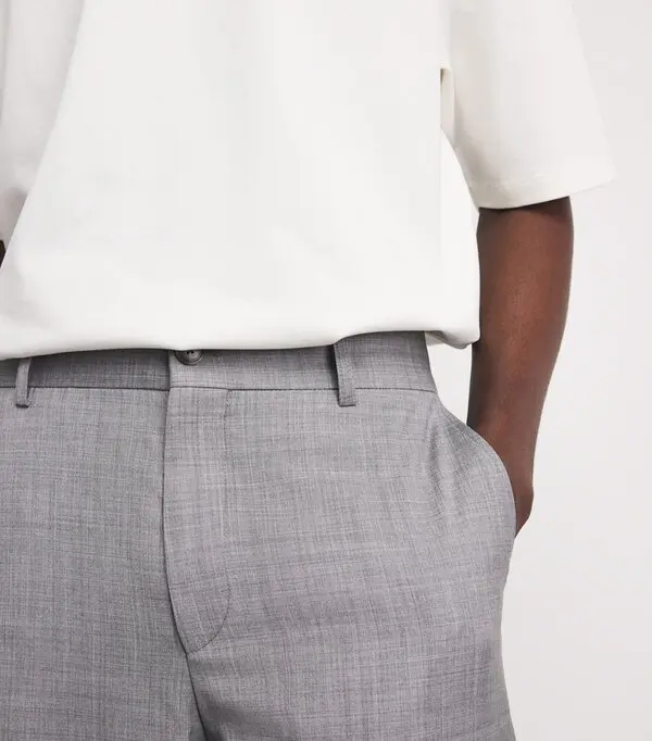 BOSS Linen-blend Straight Trousers
