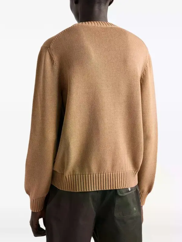Prada Embroidered Logo Cotton Sweater