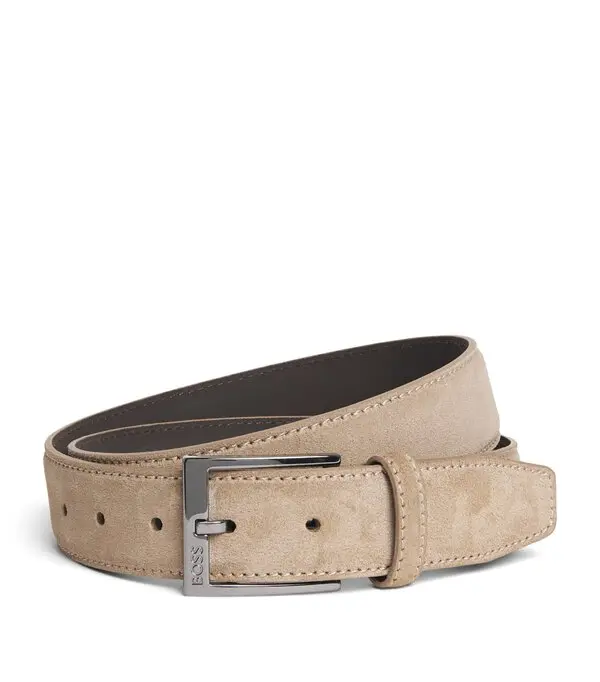 BOSS Suede Eloy Belt - Beige