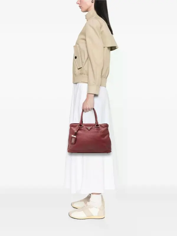 Prada Vitello Daino Open Convertible Tote Satchel