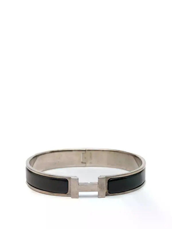 Hermès Enamel H Bracelet - Black