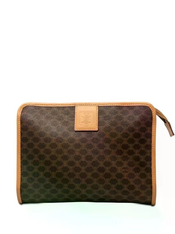 Celine Macadam Coated Canvas Clutch Bag