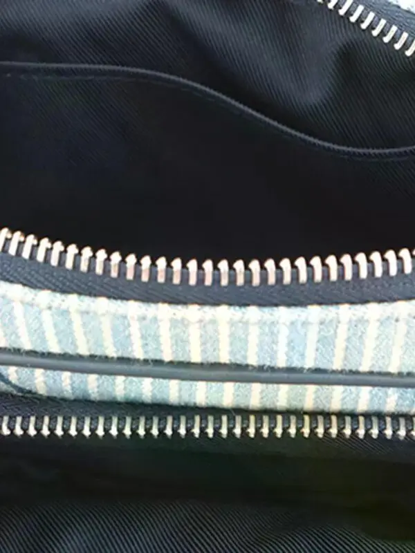 LOUIS VUITTON Monogram Denim Watercolor Hickory Stripes Pouch Crossbody Bag - Blue