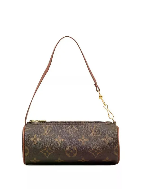LOUIS VUITTON Monogram Papillon Pochette Handbag - Brown