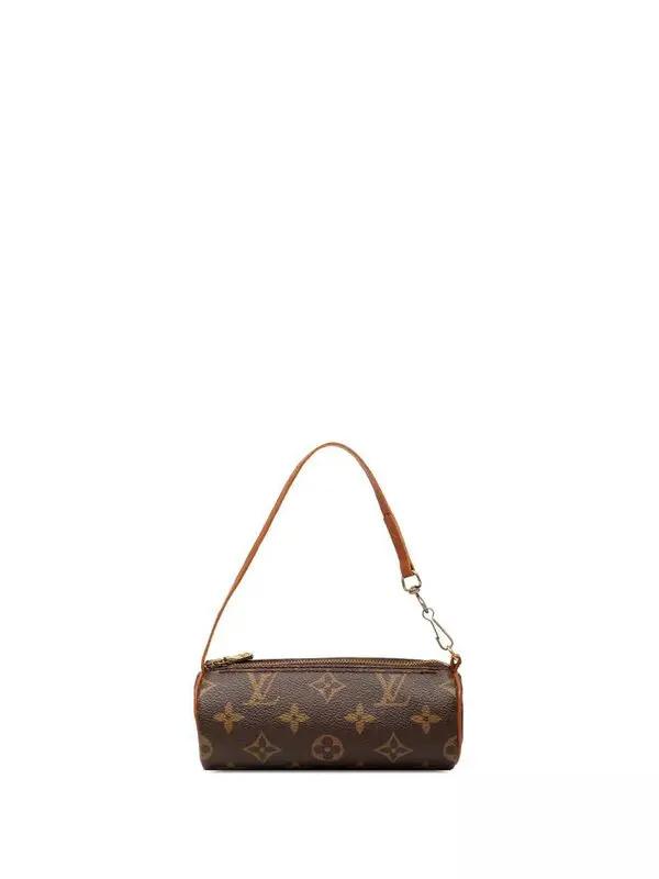 LOUIS VUITTON Monogram Papillon Pochette Handbag - Brown