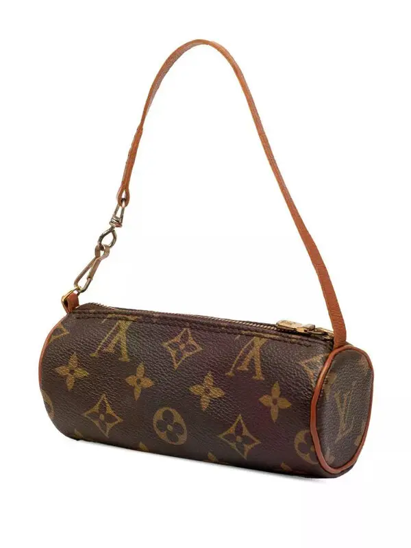 LOUIS VUITTON Monogram Papillon Pochette Handbag - Brown