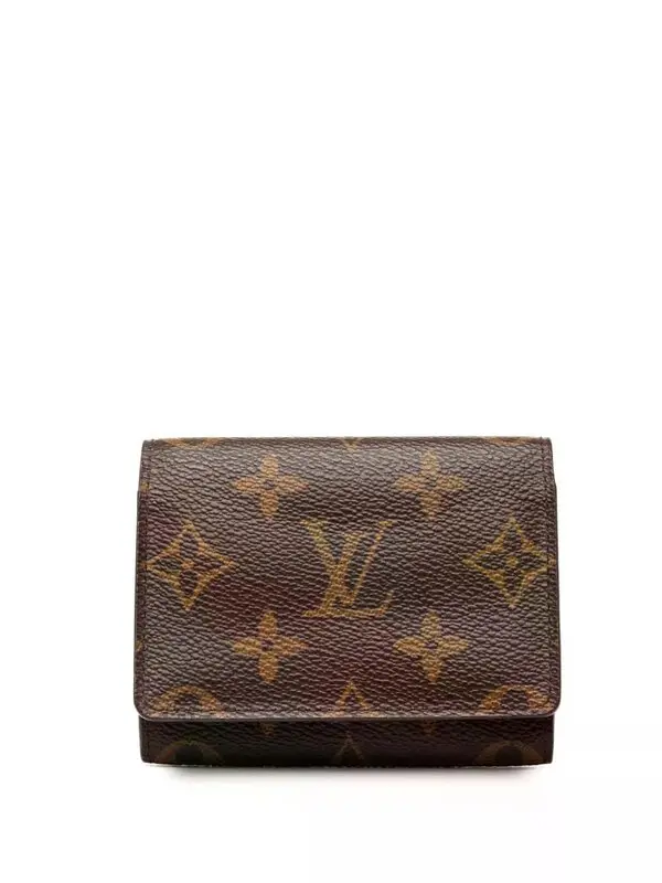 LOUIS VUITTON 2005 Monogram Envelope Business Card Holder - Brown