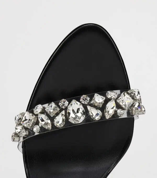 CHRISTIAN LOUBOUTIN Fanny Jolly Leather Sandals - Silver