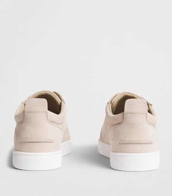 CHRISTIAN LOUBOUTIN St Louis Leather Slip-on Sneakers - Beige
