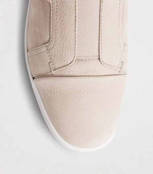 CHRISTIAN LOUBOUTIN St Louis Leather Slip-on Sneakers - Beige