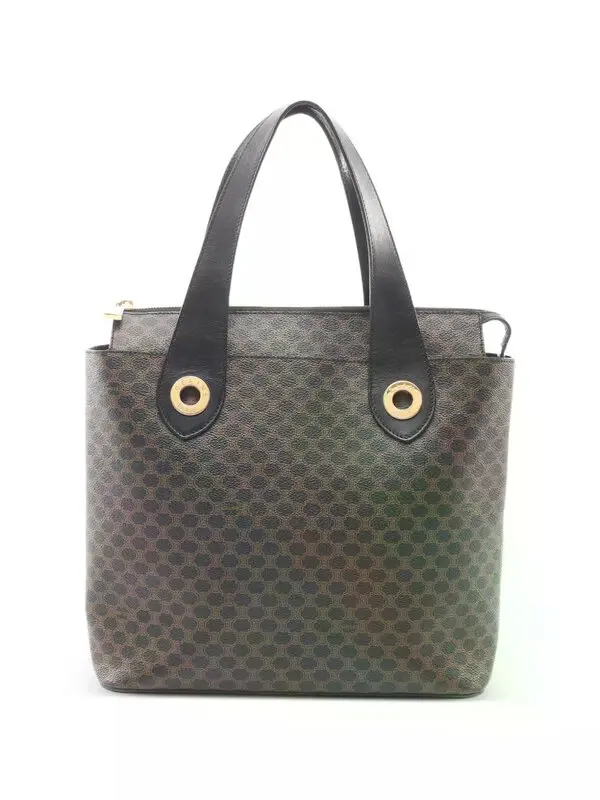 Celine Macadam Leather Handbag - Brown