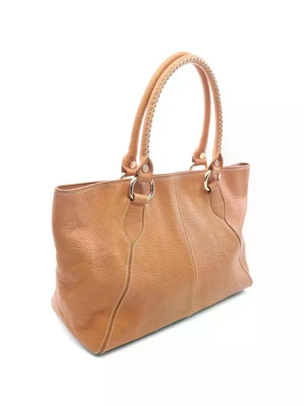 Celine 2000s Whipstitch Leather Tote Bag