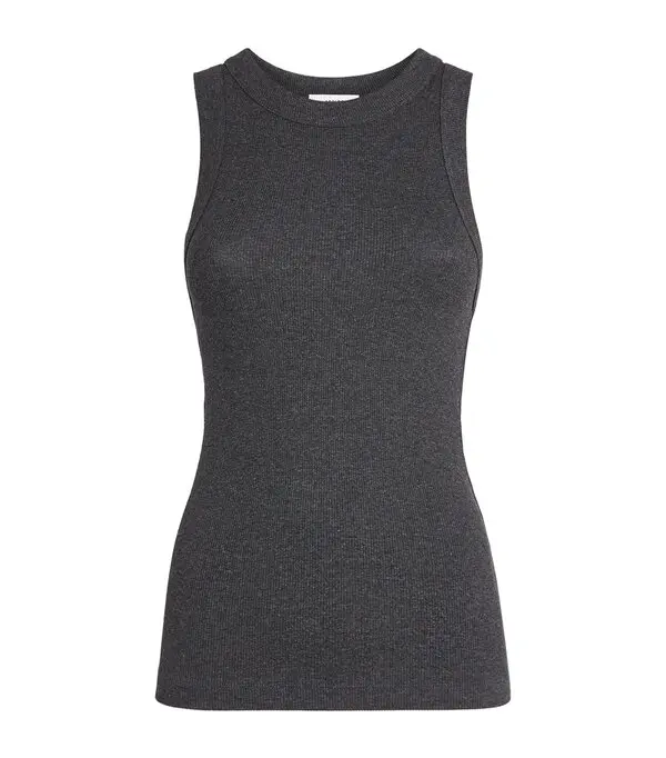 AGOLDE Leigh Ribbed Longline Tank Top - Grey
