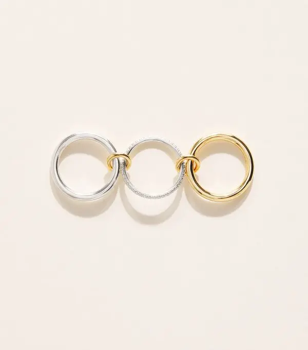 SPINELLI KILCOLLIN Libra Ring In Yellow Gold, Sterling And Diamonds - Silver
