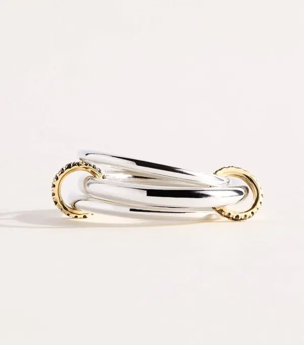 SPINELLI KILCOLLIN Capricorn Ring In Yellow Gold, Sterling And Black Diamonds - Silver