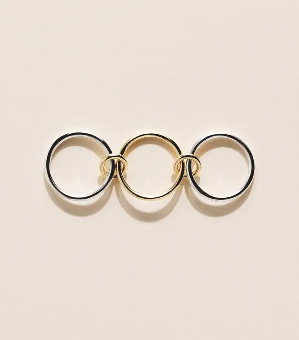 SPINELLI KILCOLLIN Sterling And Yellow Gold Solarium Ring - Silver