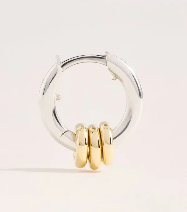 SPINELLI KILCOLLIN Sterling And Yellow Gold Nevine Hoop Earrings