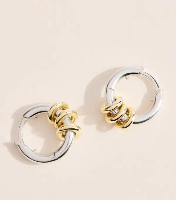 SPINELLI KILCOLLIN Sterling And Yellow Gold Nevine Hoop Earrings