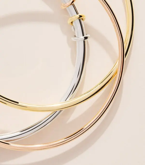 SPINELLI KILCOLLIN Mixed Gold And Sterling Layered Bangle