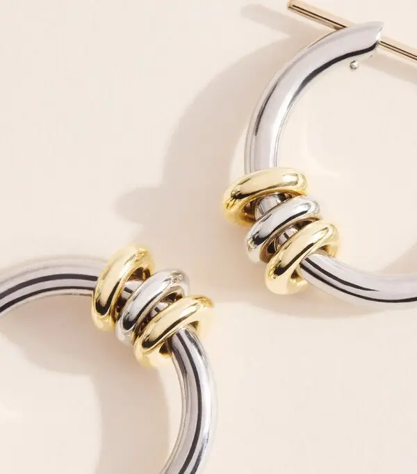 SPINELLI KILCOLLIN Sterling And Yellow Gold Ara Core Hoop Earrings