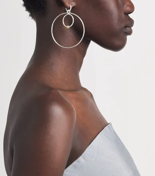 SPINELLI KILCOLLIN Sterling And Yellow Gold Echo Hoop Earrings