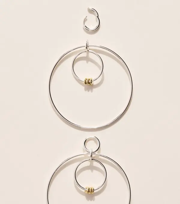 SPINELLI KILCOLLIN Sterling And Yellow Gold Echo Hoop Earrings