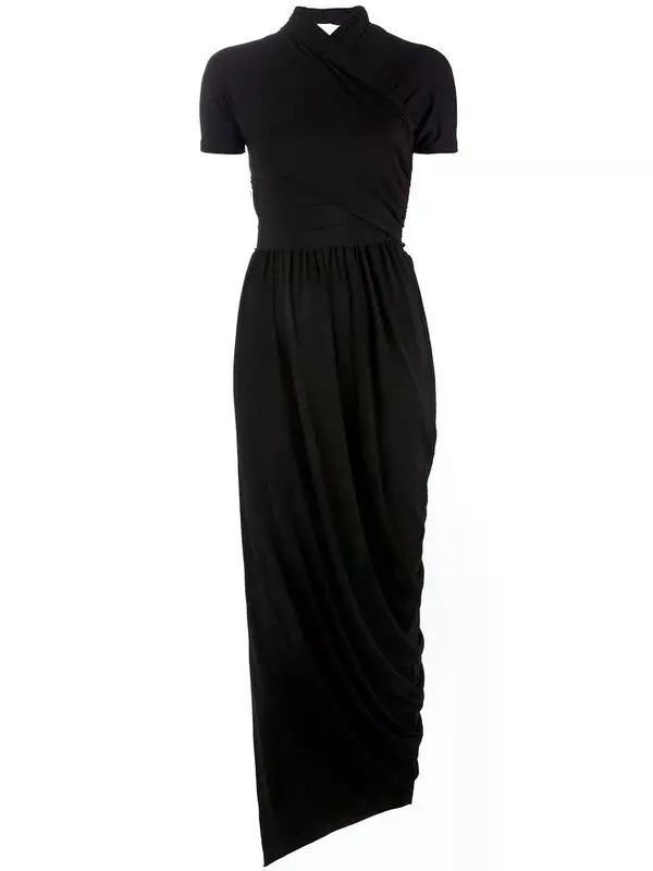 Carven Halterneck Front Wrap Dress - Black