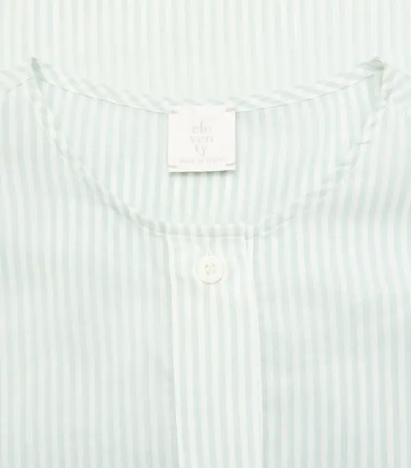 Eleventy Cotton-silk Striped Shirt
