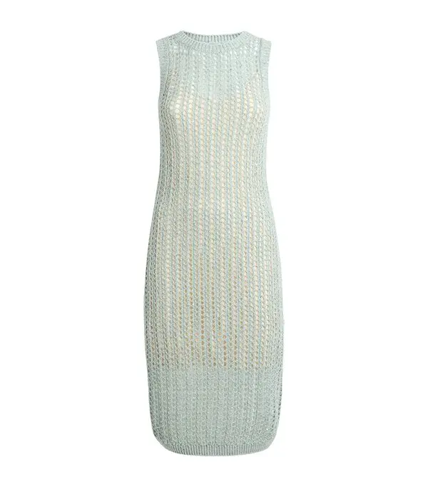 Eleventy Cotton-blend Crochet Midi Dress