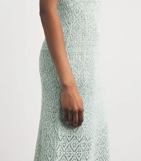 Eleventy Cotton-blend Crochet Midi Dress