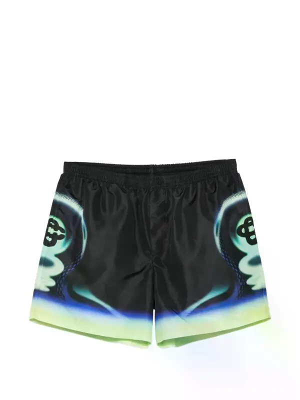 Casablanca Graphic-print Swim Shorts - Black