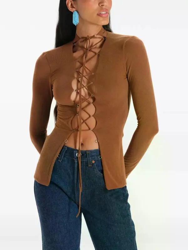 MANURI Jamie Lace-up Top