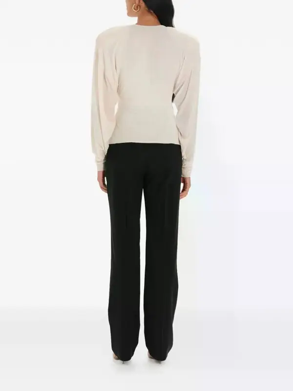 MANURI Aura Button-fastening Top - Neutrals