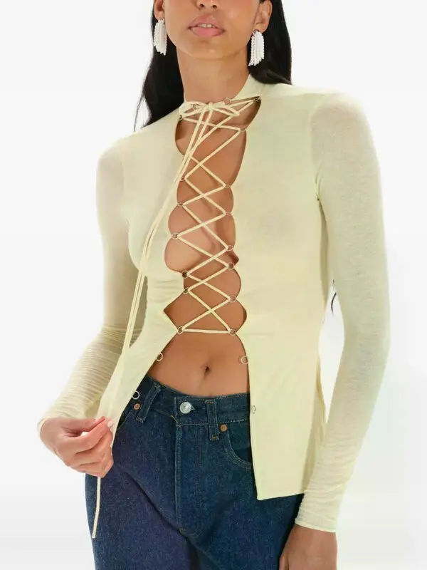 MANURI Jamie Lace-up Top