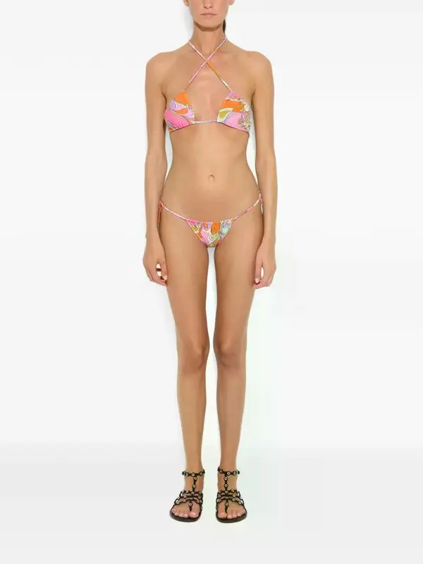 Emilio Pucci Orchidee Print Bikini Top