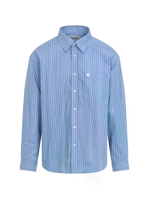 Carhartt Work In Progress Keene Striped Shirt - Blue