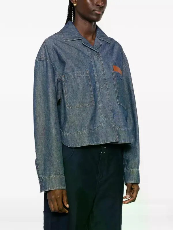 Fendi Cotton Logo Patch Pocket Jacket