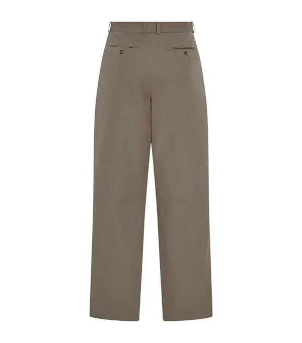 THE ROW Tibor Cotton-cashmere Straight Trousers