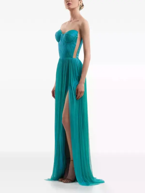 IMROSKA Strapless Sweetheart Neck Corset Gown