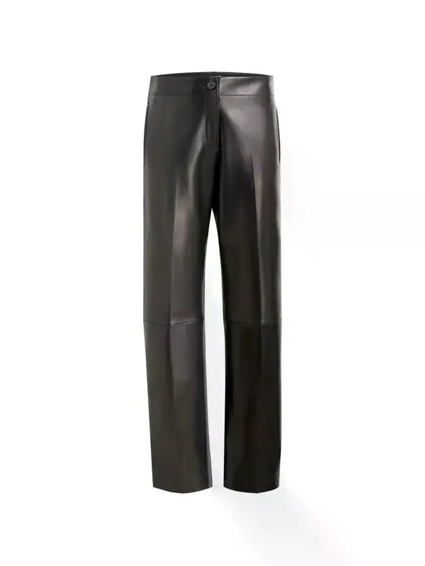 Khaite Mita Leather Trousers - Black