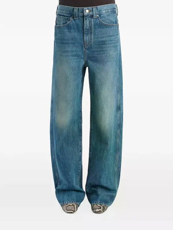 Khaite Straight-leg Jeans With Distressed Detailing