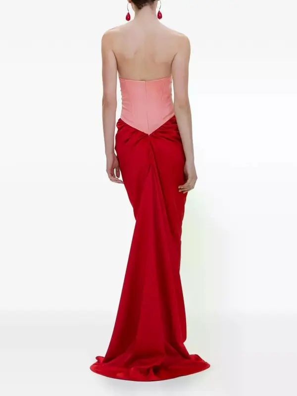 V:PM ATELIER Flavia Corset-style Draped Maxi Dress
