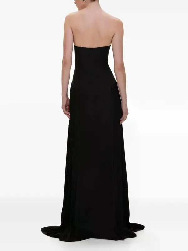V:PM ATELIER Strapless Pleated Maxi Dress