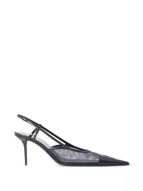 Saint Laurent Renée Cassandre Slingback Pumps - Black