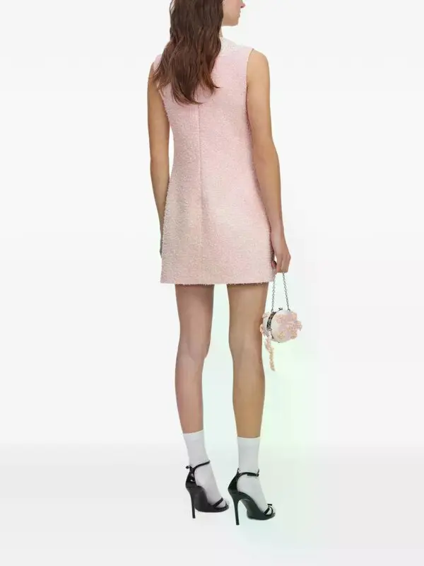 SELF-PORTRAIT Bouclé Mini Dress With Lace Collar